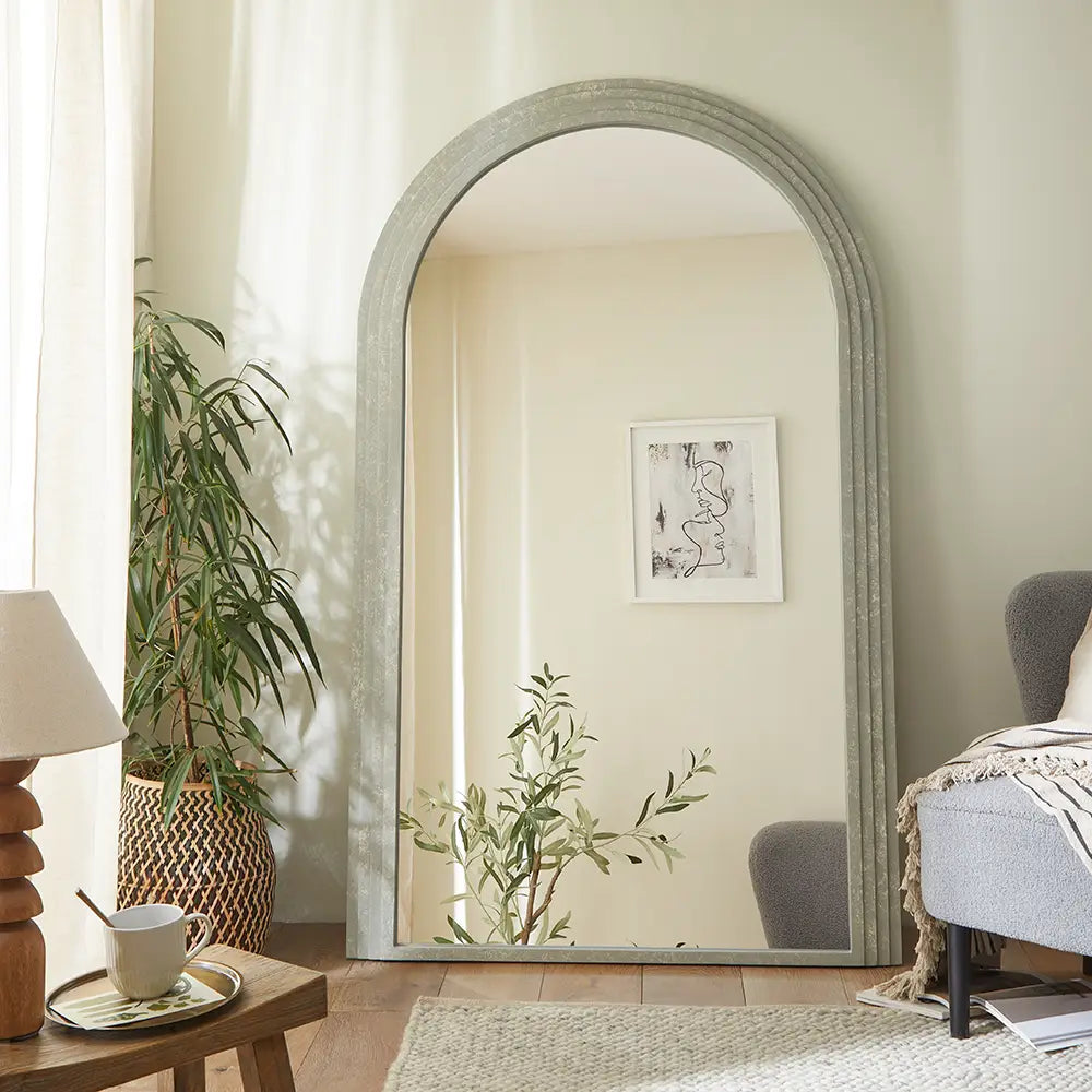 Delphi Stone Effect Arched Mirror - 180cm x 110cm